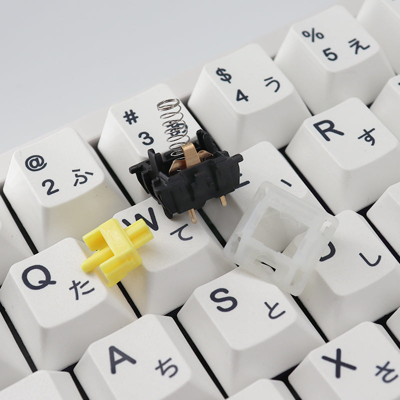 Gateron Switches Milky Top Black Bottom Yellow Black Switches for Mech ...